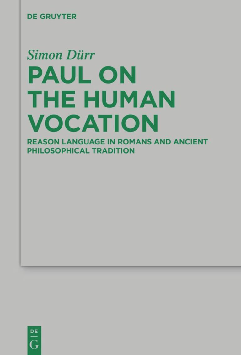 Simon Dürr: Paul on the Human Vocation – AfeT